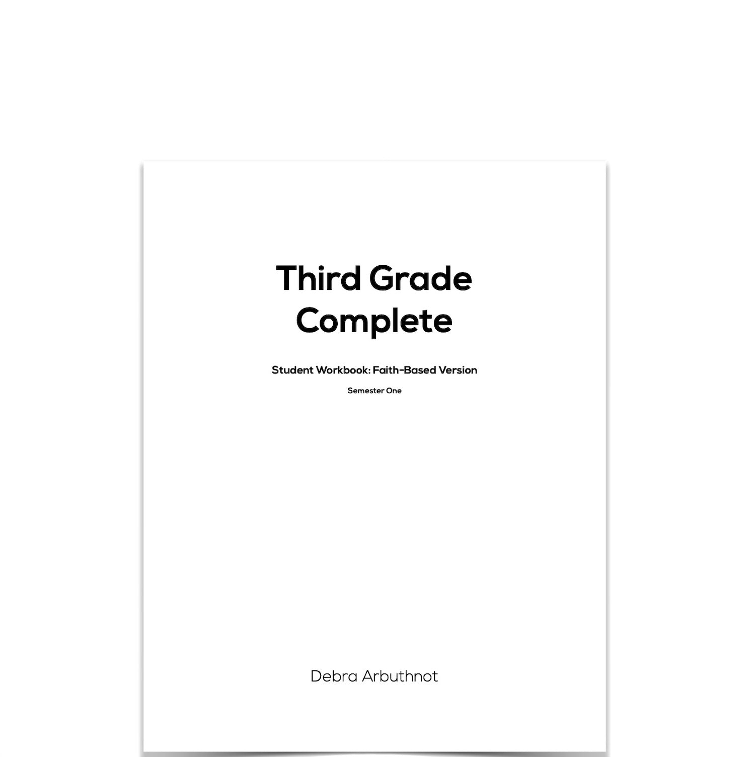 Third Grade Workbook for Semester One | Workbook Refill Pages ...